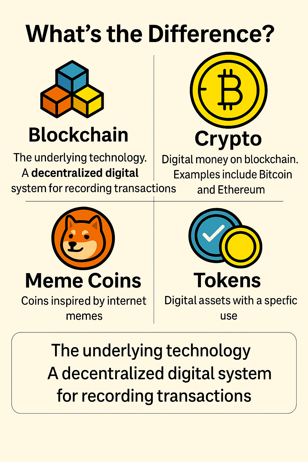 Blockchain vs Crypto vs Tokens: Explained Simply