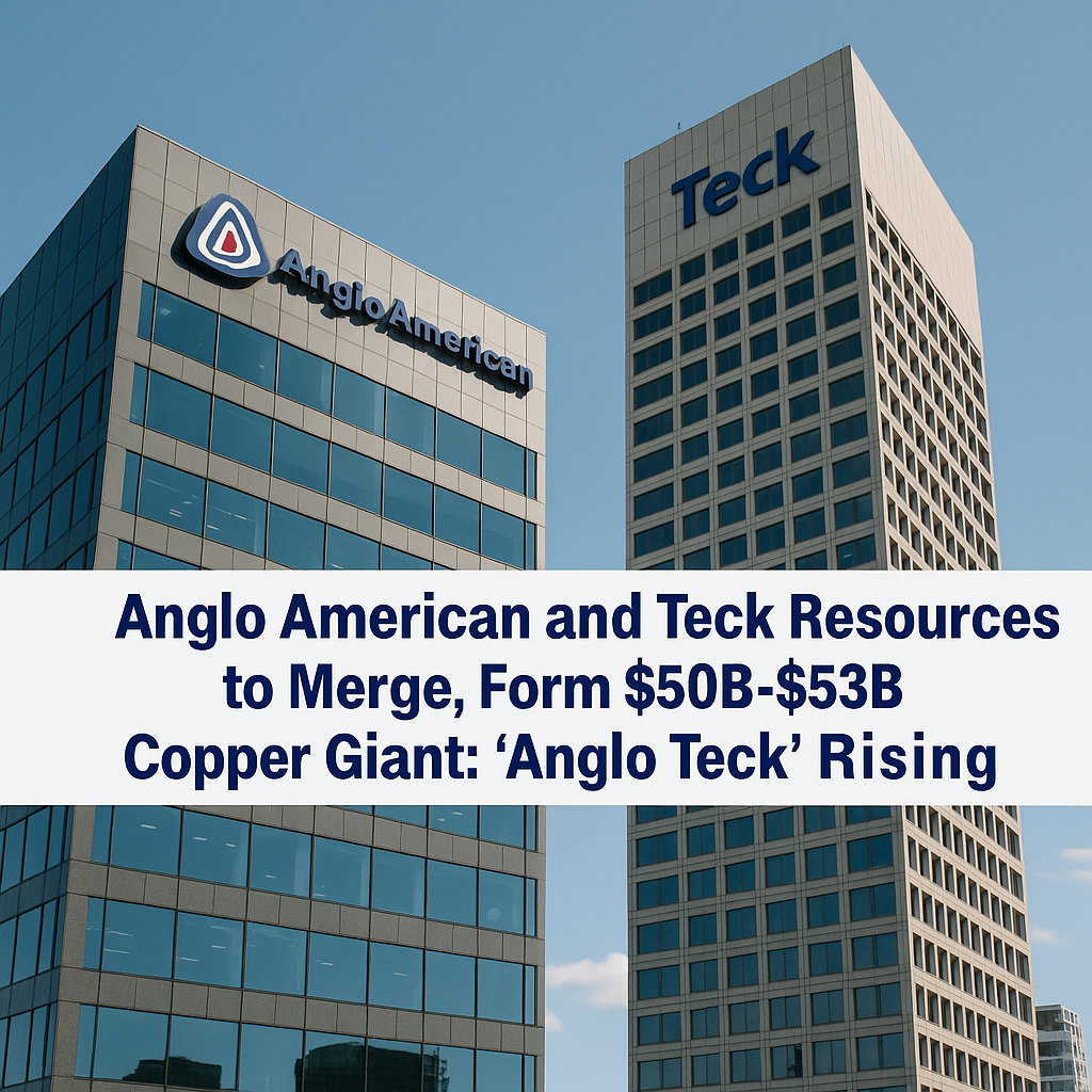 Anglo American and Teck Resources to Merge: ‘Anglo Teck’ Copper Giant
